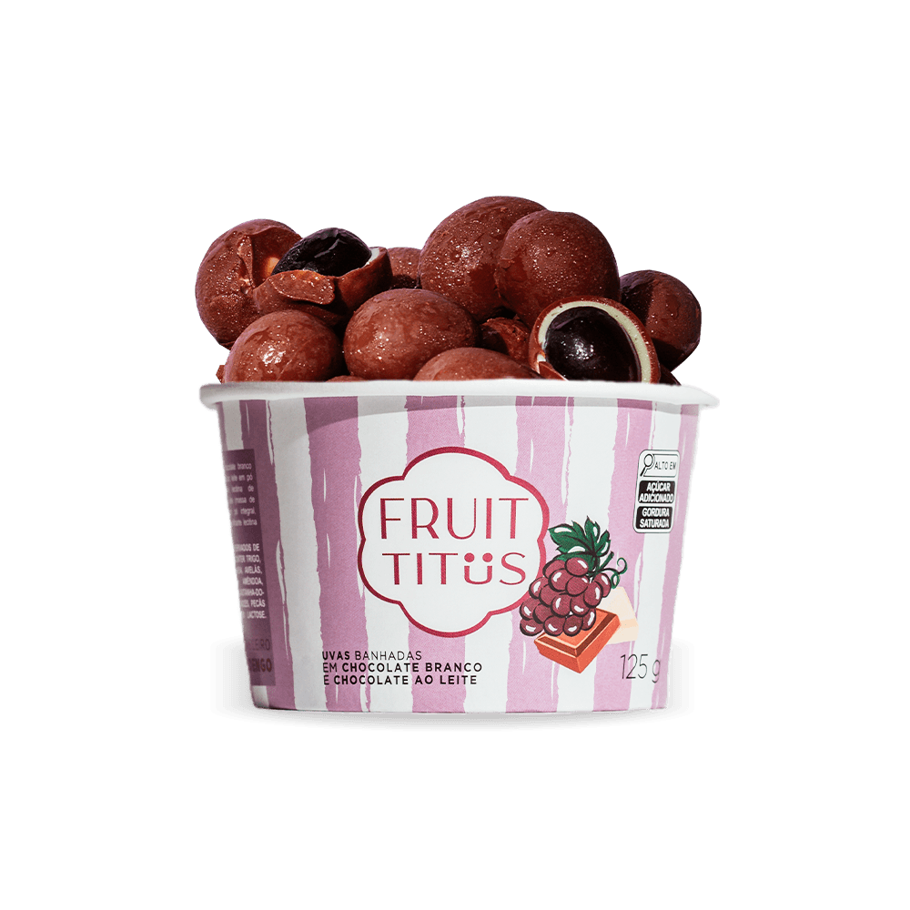 UVA FRUIT TITUS 125G-PT CONG CHOC BCO E CHOC LEITE