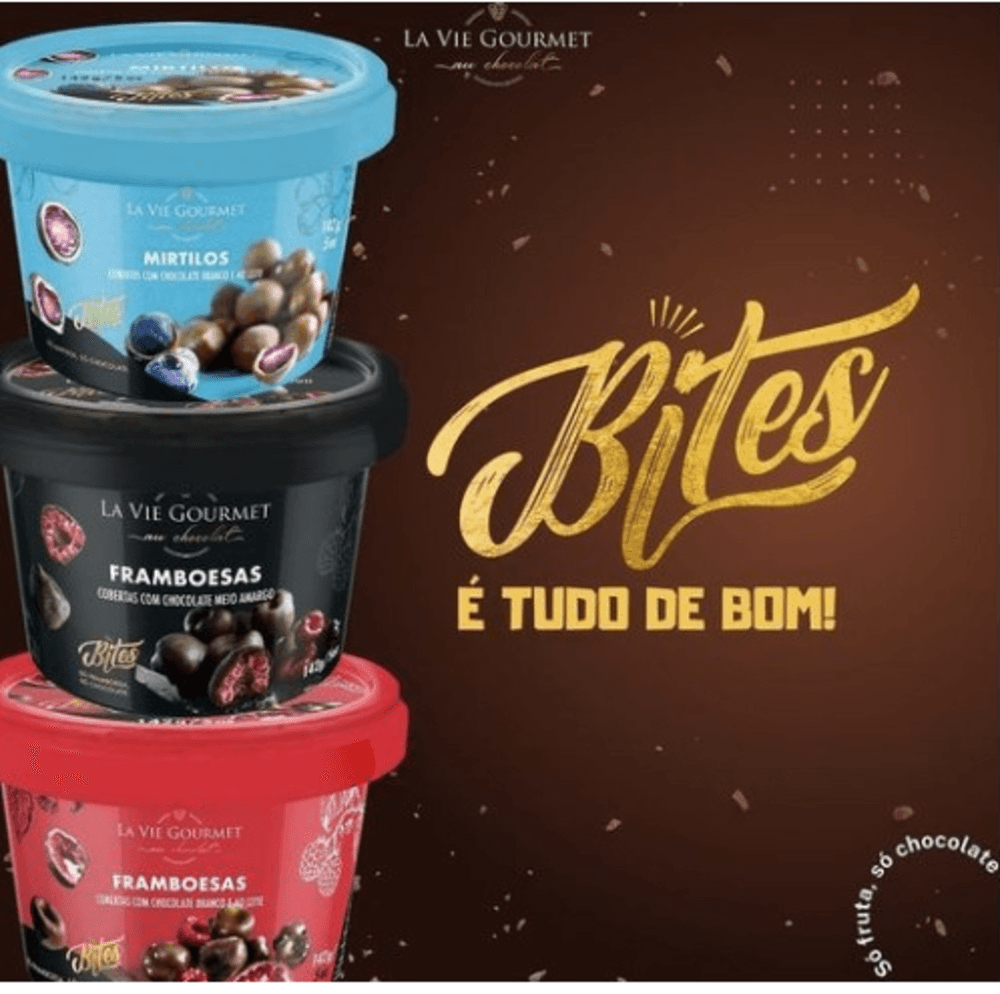 Bombom de Framboesa Franui com Chocolate Branco e Amargo 150g