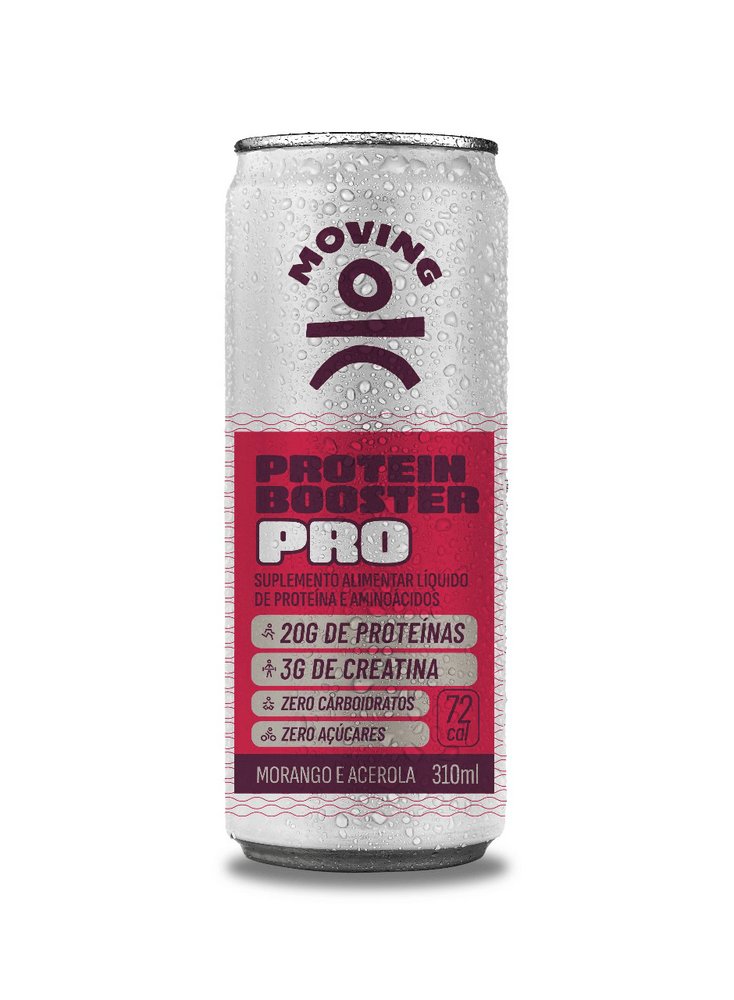 Bebida Proteica Moving Protein Booster Pro Morango e Acerola 310ml