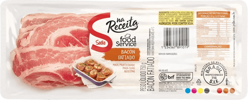 Bacon Em Fatias Sadia Na Receita 750G