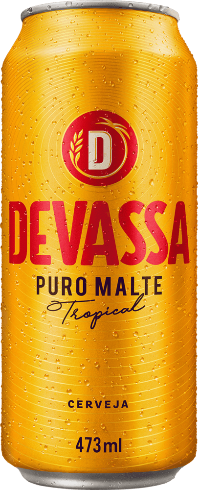 Cerveja Lager Puro Malte Tropical Devassa Lata 473ml