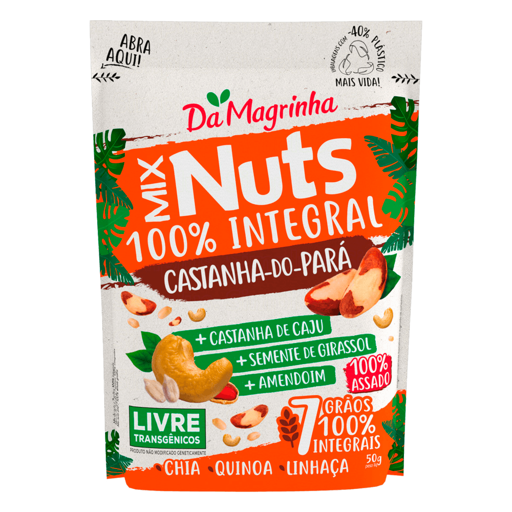 Mix de Nuts 100% Integral Castanha-do-Pará, Castanha-de-Caju, Semente ...
