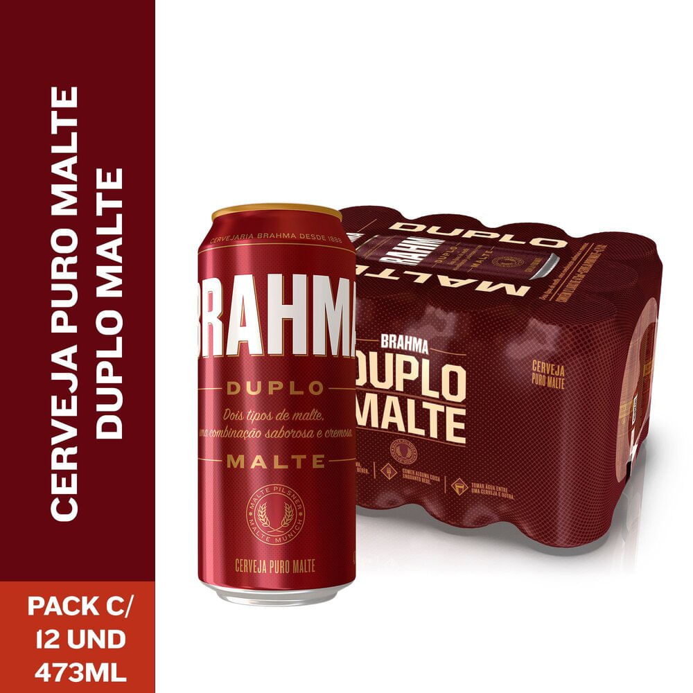 Cerveja Brahma Duplo Malte 473ml Lata
