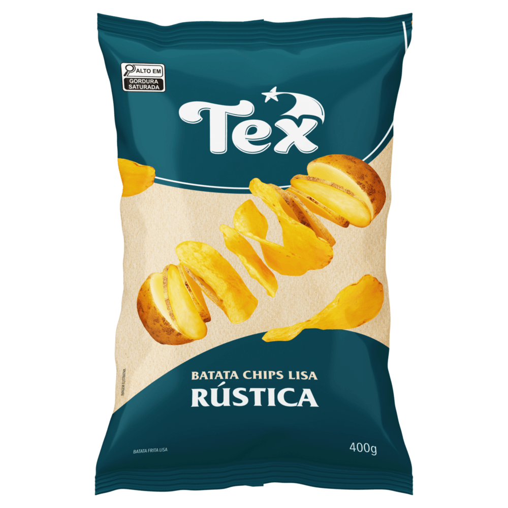 Batata Chips Lisa Rústica Tex Pacote 400g