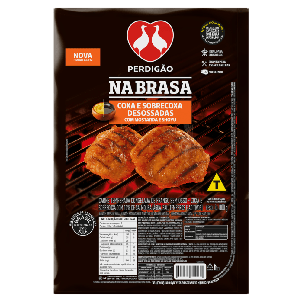 Coxa e Sobrecoxa de Frango Congelada Temperada Mostarda e Shoyu sem ...