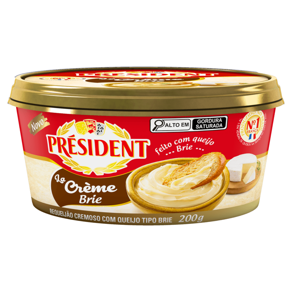 Requeijão Cremoso com Queijo Brie Président Pote 200g