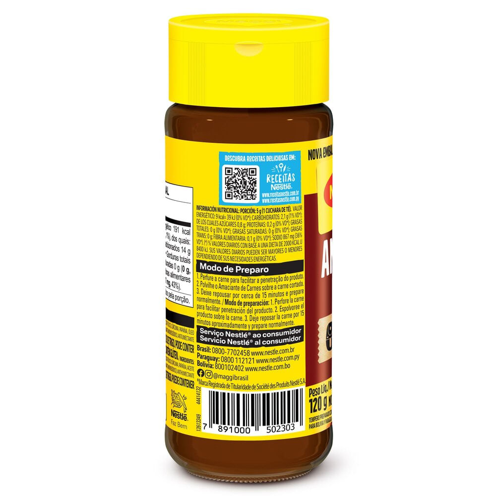 Tempero Amaciante de Carnes MAGGI Fondor 120g