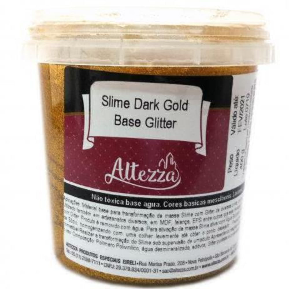 Slime Altezza Glitter Dark Gold 400g - Supernosso