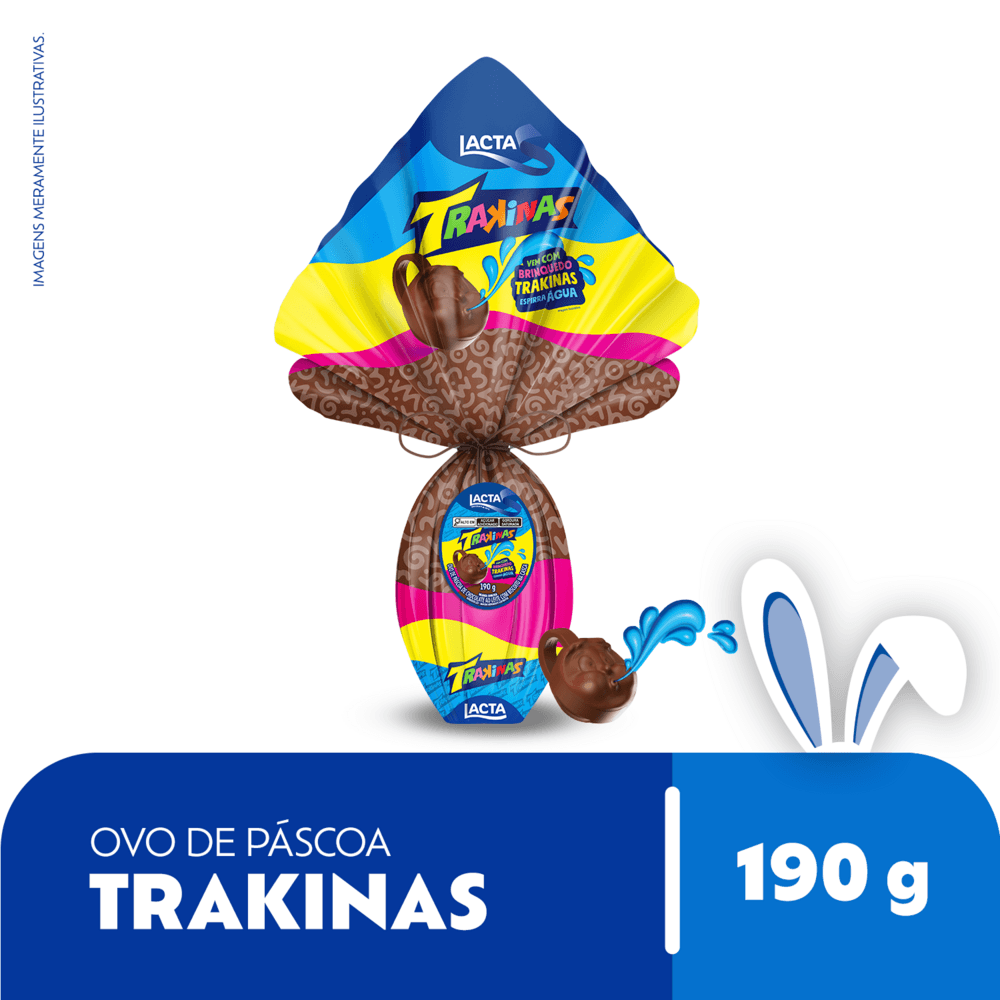 Ovo de Páscoa Lacta Trakinas de Chocolate ao Leite 190g