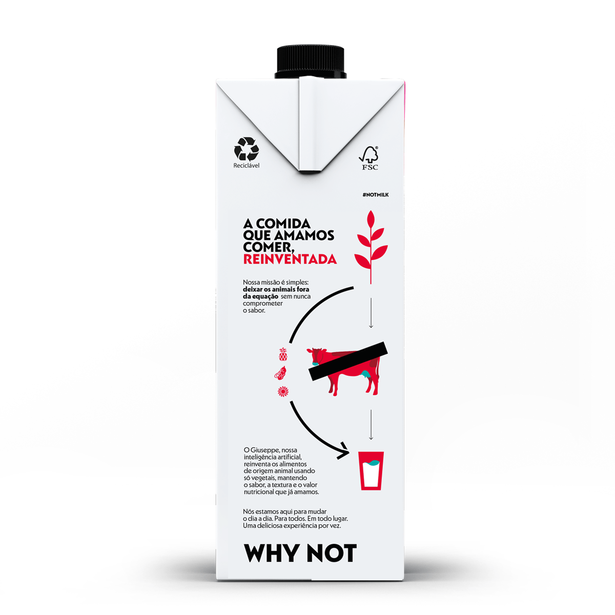 Bebida à Base de Proteína Vegetal Original Not Milk Caixa 1l