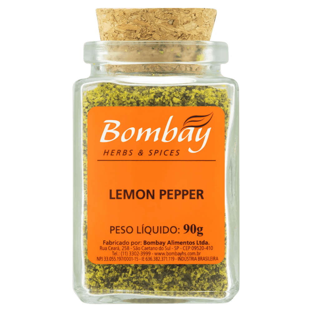 Tempero Lemon Pepper Bombay Herbs & Spices Vidro 90g