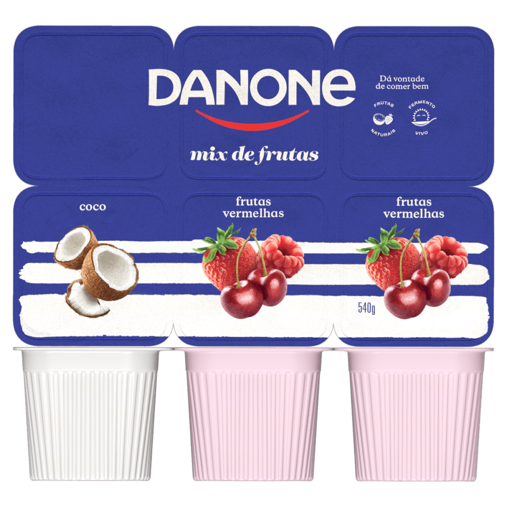 Iogurte Danone Polpa Mix de Frutas Bandeja 540g