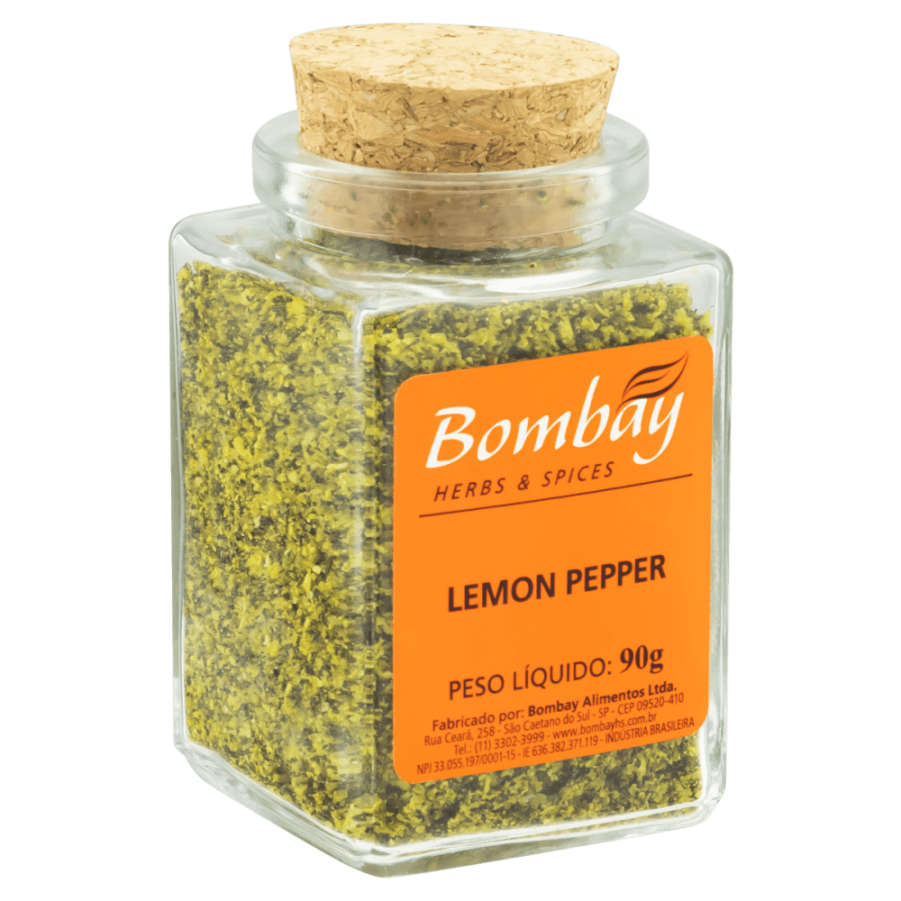 Tempero Lemon Pepper Bombay Herbs & Spices Vidro 90g