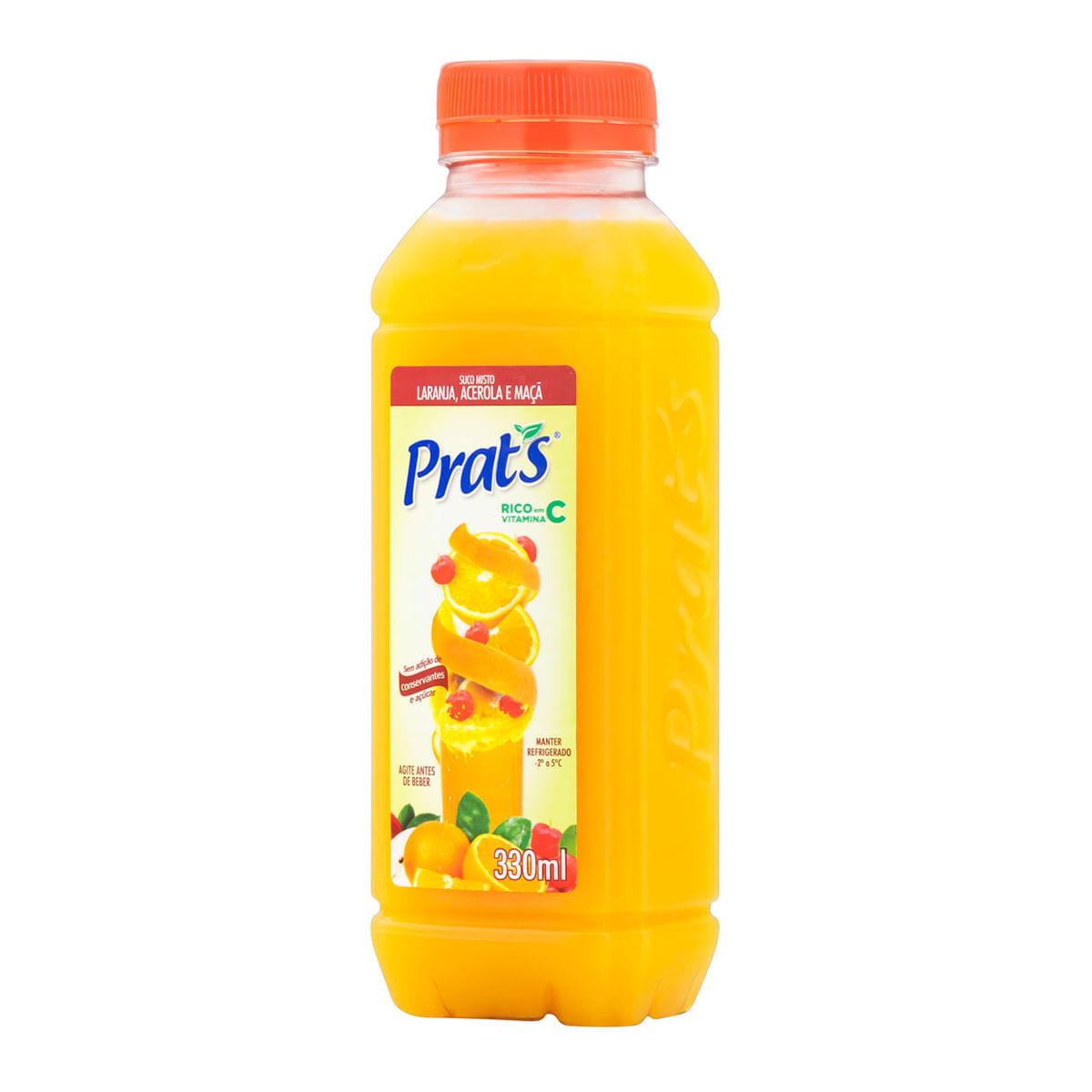 Suco Misto Laranja, Acerola e Maçã sem Adição de Açúcar Prat's Garrafa ...