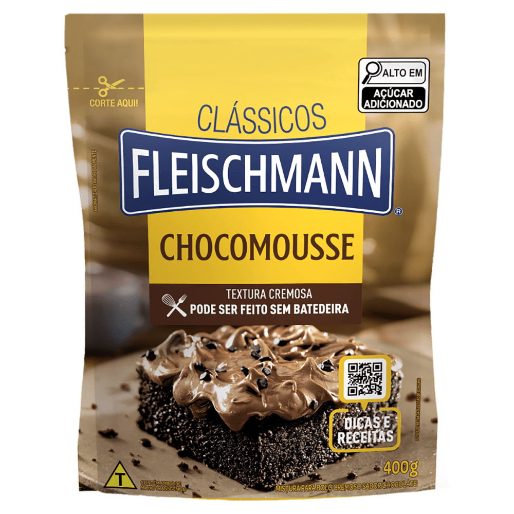 Mistura para Bolo Cremoso Chocomousse Chocolate Fleischmann Clássicos ...