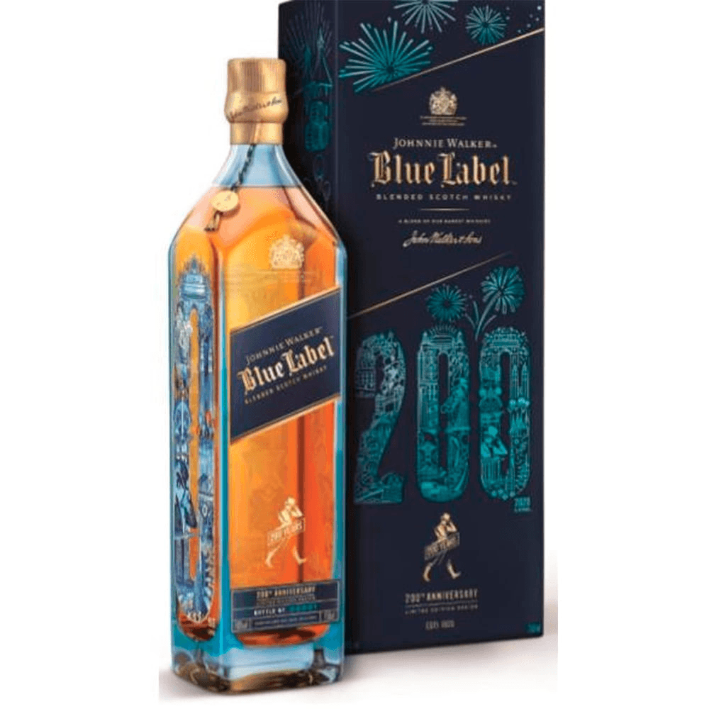 Whisky Escocês Blended Blue Label 200 Years Johnnie Walker Garrafa ...