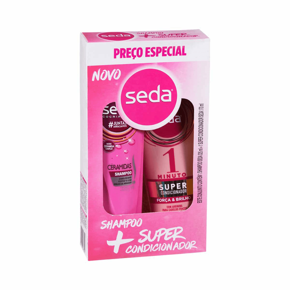 Kit Seda Shampoo Cocriações Ceramidas 325ml + Super Condicionador Força ...