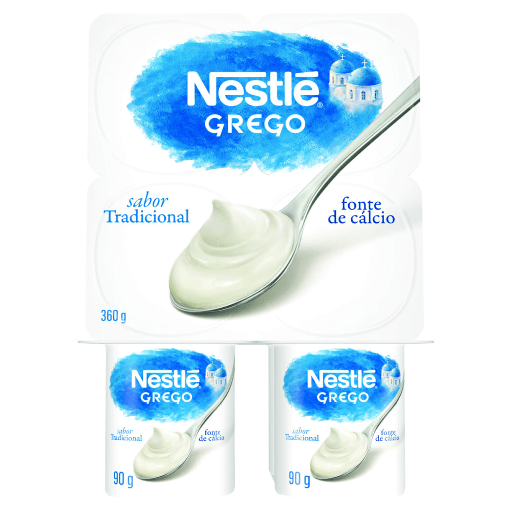 Iogurte Nestlé Grego Tradicional 400G com 4 unidades