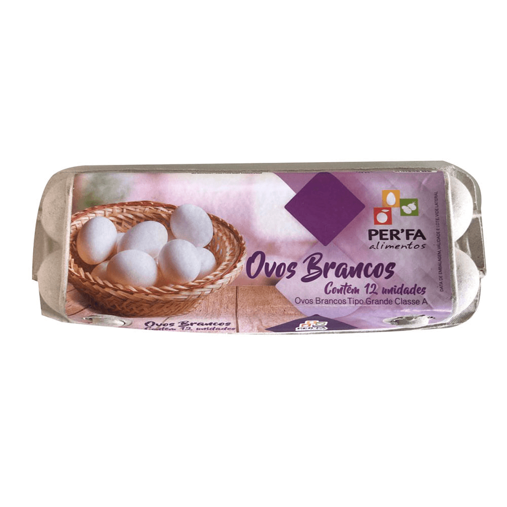Ovo Galinha Branco Perfa 12 unidades