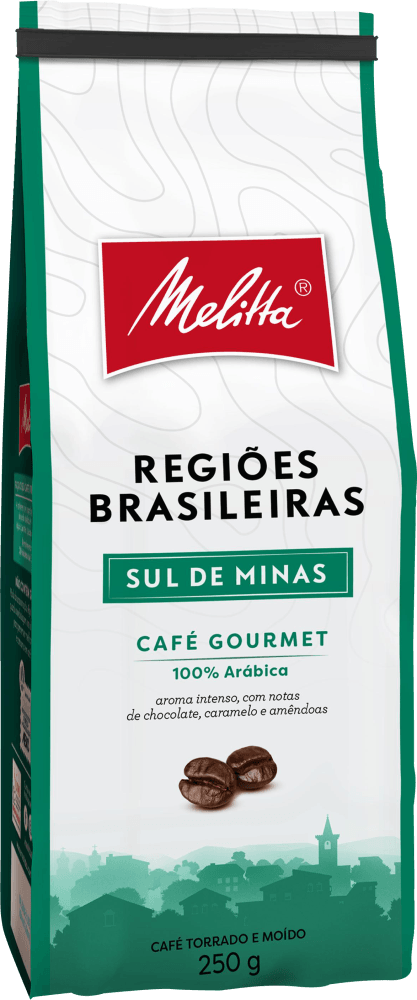 Café Torrado E Moído Sul De Minas 100 Arábica Melitta Gourmet Regiões