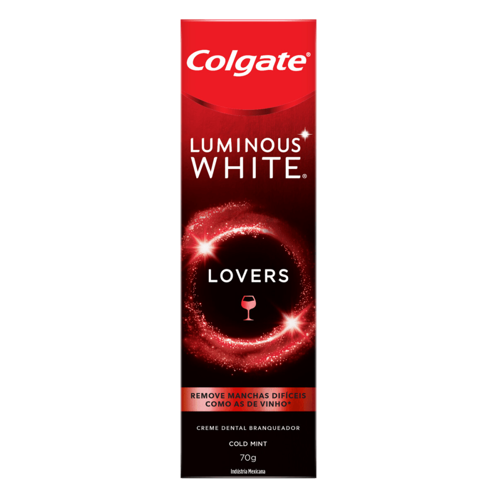 Creme Dental Branqueador Cold Mint Colgate Luminous White Lovers Caixa ...