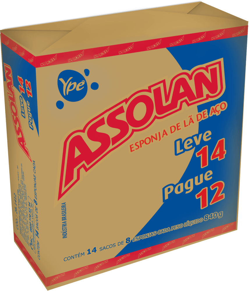 Esponja Lã De Aço Assolan 60g 8 Unidades Grátis 10% De Desconto