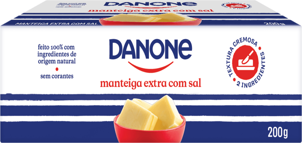Manteiga Danone Tablete Com Sal 200g