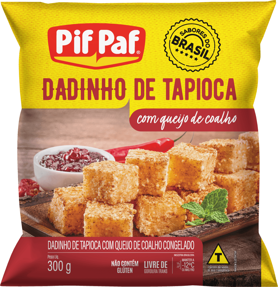 Dadinho de Tapioca Tradicional Pif Paf - Pacote 300g