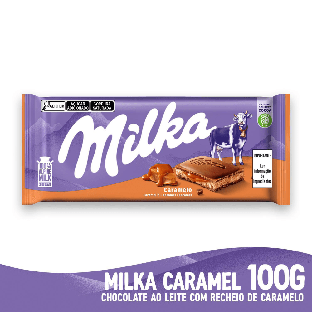 Chocolate Milka Caramelo 100G - Supernosso