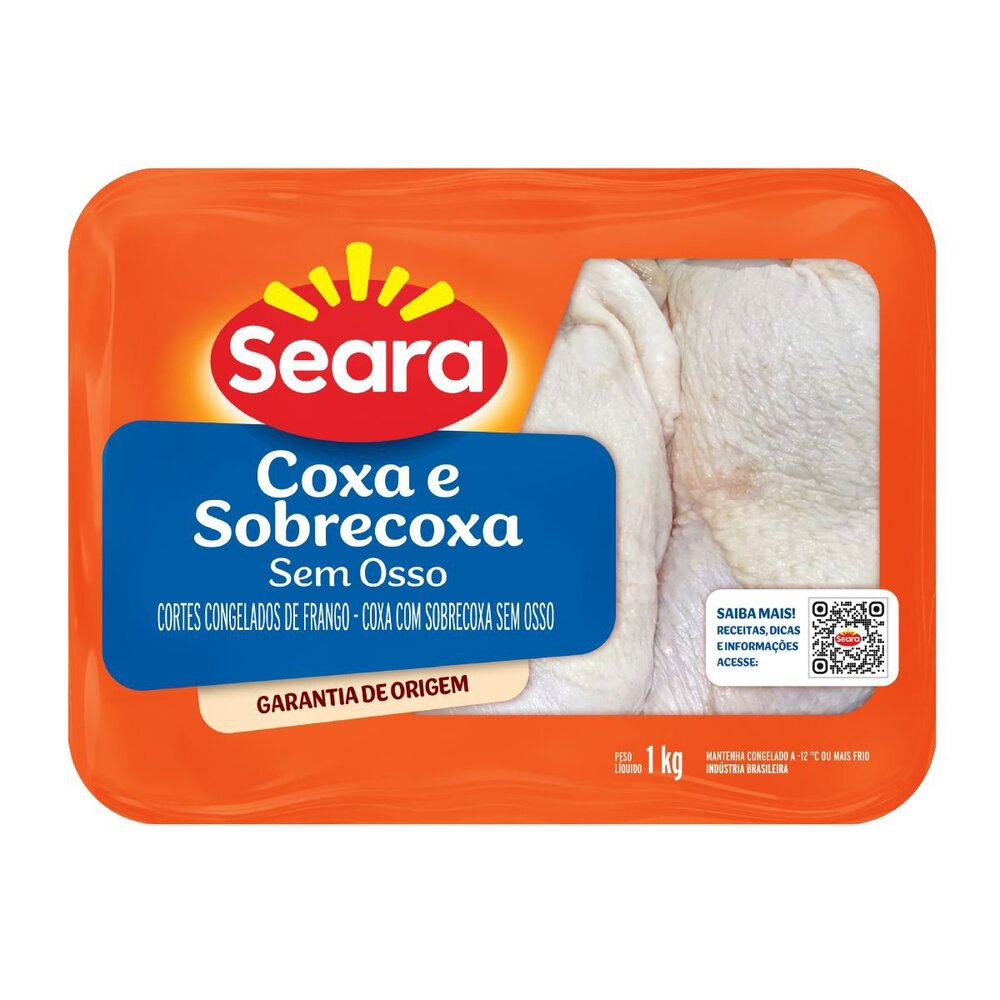 Coxa e sobrecoxa Sem Osso bandeja Seara 1kg