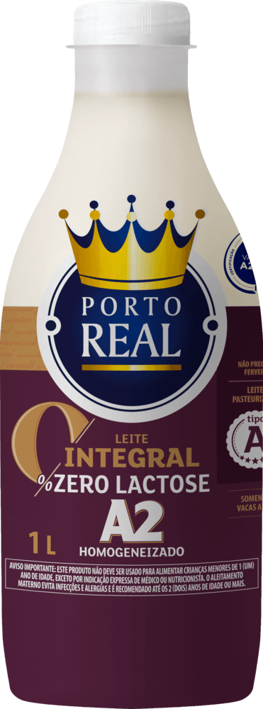 Leite Zero Lactose A2 Tipo A Porto Real 1 Litro