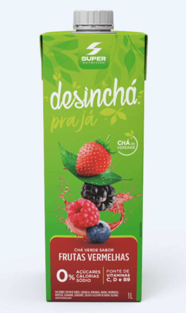 CHA VERDE DESINCHA 1L- FRUTAS VERMELHAS - Supernosso